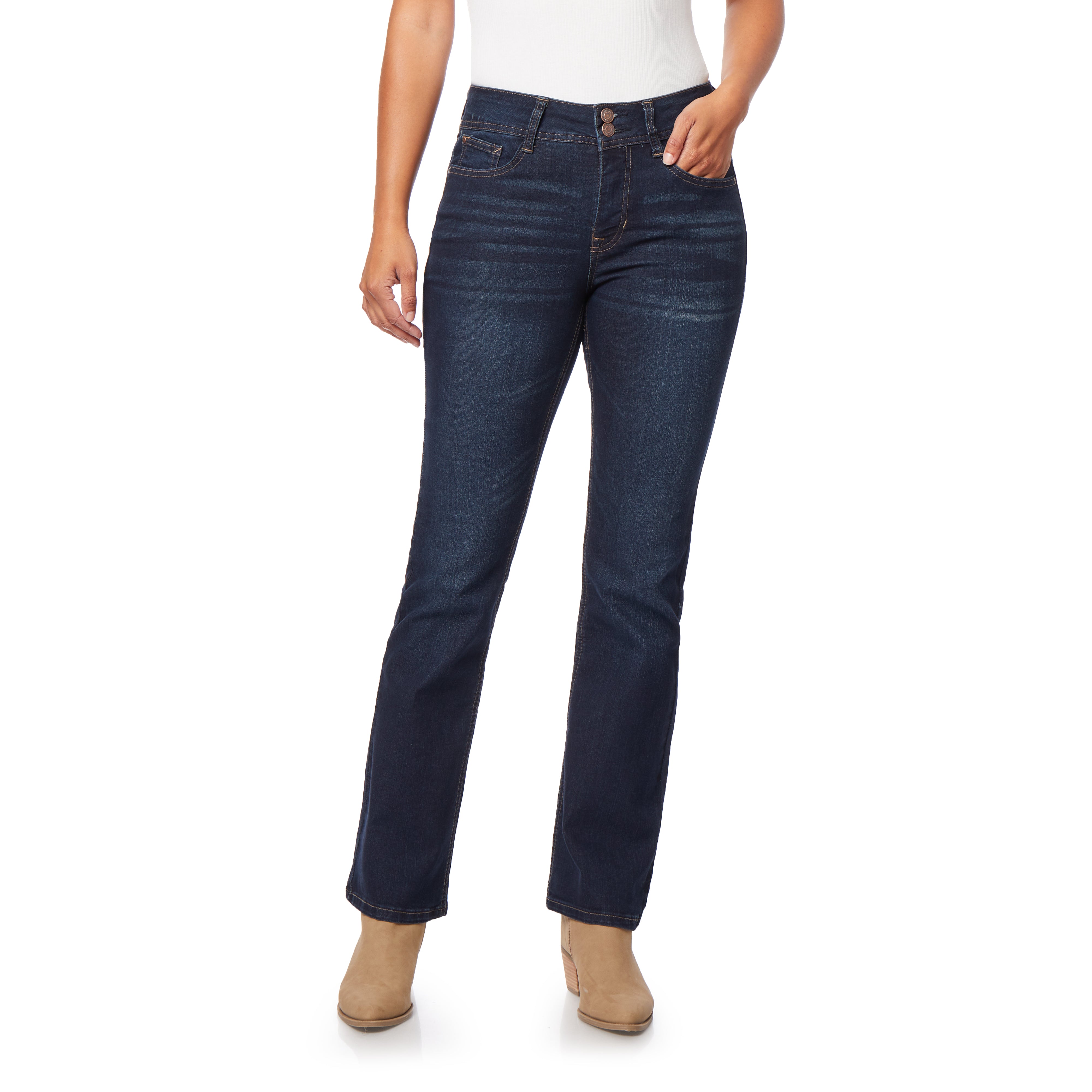Curvy Bootcut Mid-Rise Jeans (Plus) – Angels Jeans